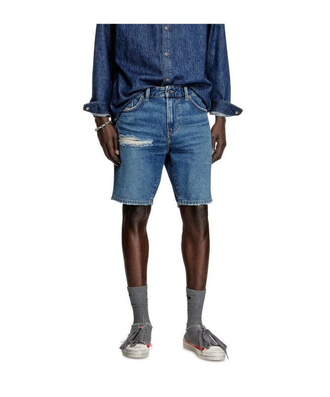 DIESEL® Diesel D-Fin Distressed Denim Shorts
